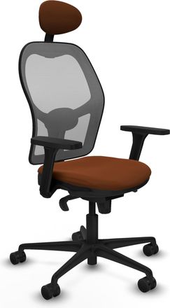 Piqueras y Crespo Drehstuhl f&uuml;r den Schreibtisch Jorquera mit 3D-Armlehnen, h&ouml;henverstellbarer Lendenwirbelst&uuml;tze und festem Kopfteil, ausgestattet mit 5 Positionen, Gr