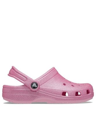 Crocs Pantoletten Classic Glitter Kids Clog T 206992 Rosa