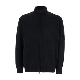 C.P. Company Lammwoll-Rei&szlig;verschluss-Strickjacke - - Knitwear - Herren - Schwarzk - 2XL
