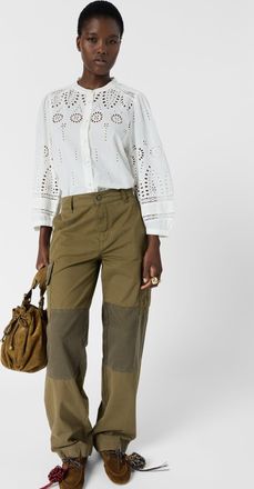 Gerard Darel Chemise &agrave; broderies en coton - CYBELLA - Ecru