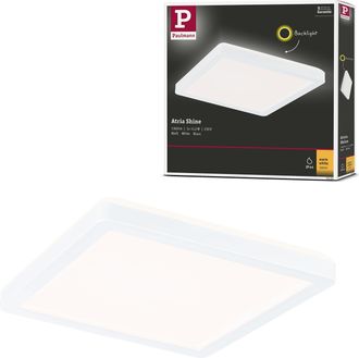 Paulmann 71154 LED Panel Atria Shine Backlight IP44 eckig 190x190mm 11,2W 900lm 3000K Wei&szlig; Deckenleuchte