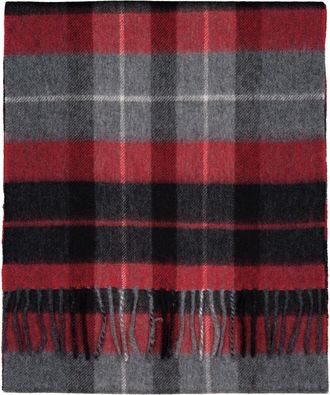 Tom Rusborg Schal aus Kaschmir mit Glencheck-Muster in