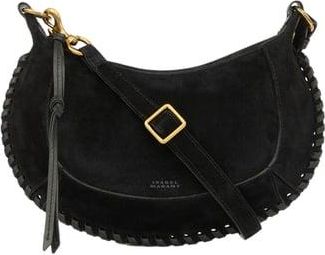 Isabel Marant Sac &agrave; main Oskan Moon en cuir de veau velours tress&eacute;