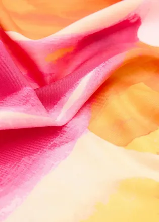 Mango Foulard &agrave; fleurs orange - Femme - Taille unique - MANGO