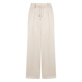 PESERICO Femme, Pantalons, Beige, Taille: 38 FR Pantalon Large Taille Haute