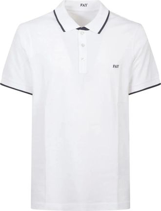 Fay Homme, Tops, Blanc, Taille: L Polo slim fit