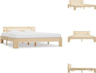 vidaXL Massivholzbett Kiefer 160x200 cm - Massivholzbette - Holzbettrahmen - Kiefernbett - Doppelbett - Bettgestell