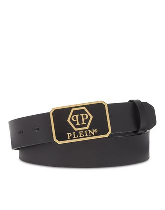 Philipp Plein Leather Belt Hexagon