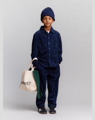 Arket Rippstrickm&uuml;tze -Blau