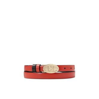 Kazar Femme, Accessoires, Rouge, Taille: 100 CM Ceinture bicolore avec boucle demi-ronde avec monogramme