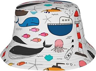 Generic Mode Chapeau de Plage Motif océan Peint à la Main Chapeaux de Visière Funky Extérieur Casquette pour Chasse Été Hommes