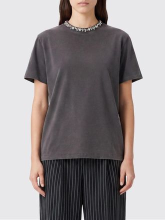 Golden Goose T-shirt en coton brod&eacute; de cristaux avec &eacute;paules tombantes