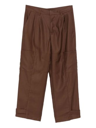 Costumein Hose mit Kontrasteins&auml;tzen - Braun