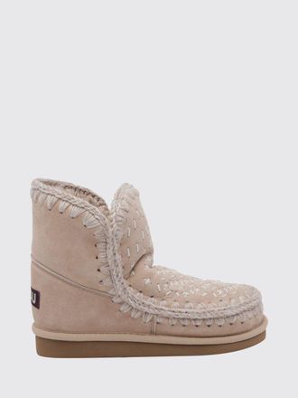 Mou Bottines Eskimo en daim avec coutures contrastantes et semelle EVA