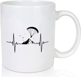 Generic Gleitschirm | Motiv Paragleiter | Gleitschirmfliegen vl4 - Tasse Weiss - Kaffeetasse/Geschenk/Familie