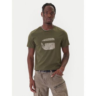 G-Star Raw T-Shirt Finger Print Burger D26041-C506 Dunkelgr&uuml;n Regular Fit