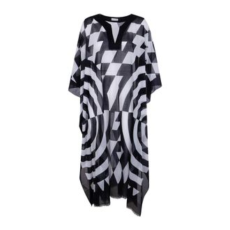 Dries Van Noten Geometrischer Kaftan-Oberteil - - Dresses - Damen - Schwarzk - ONE SIZE