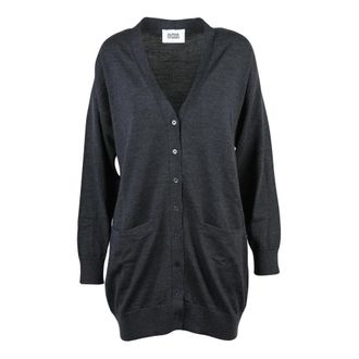 Alpha Studio V-Ausschnitt Strickjacke - - Knitwear - Damen - Grau - L