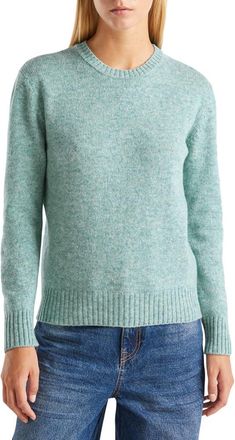 Benetton Damen Maglia G/C M/L 103me1n23 Pullover, gr&uuml;n, XL