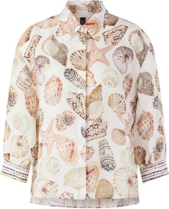 Marc Cain Femme, Blouses et Chemises, Multicolore, Taille: 42 FR Marccain Wit Ac 51.39 W51