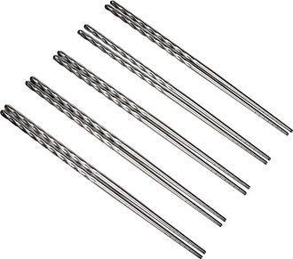 Fackelmann Fackelmann Essstäbchen ASIA LINE, Stäbchen aus Edelstahl, robustes Sushi-Besteck (Farbe: Silber), Menge: 10 Stück