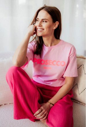 Von Herzen Print-Shirt Oversize Shirt Prosecco Mood - Statement Shirt - Onesize