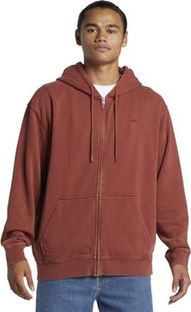 Quiksilver Salt Water Zip Hoodie Sweatshirt, Henna, M Mens
