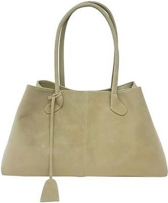 Generic Sac &agrave; bandouli&egrave;re r&eacute;tro en cuir synth&eacute;tique pour femme et fille - Pour voyage, shopping, travail, usage quotidien, Vert, 18.11*3.94*10.63inch
