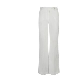 True Royal Wei&szlig;e Leinen Flared Hose - - Trousers - Damen - Wei&szlig; - XS
