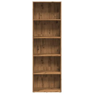 Generic Aufbewahrungs-B&uuml;cherregal, Vertikaler Offener Regal-Organizer, B&uuml;cherregal aus Holzwerkstoff f&uuml;r Wohnzimmer, Schlafzimmer, B&uuml;ro (Handwerkliche Eiche 2