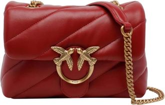 Pinko Pinko, Femme, Sacs, Rouge, Taille: ONE Size Love Puff Mini Shoulder Bag