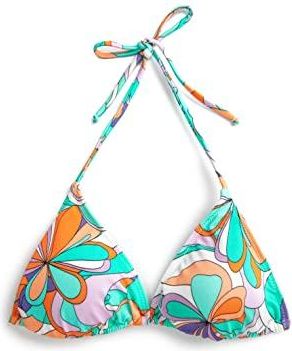 Koton Triangle Bikini Top Floral Halter Neck Padded Maillot de Bain, Multicolore (Mix), 38 Femme