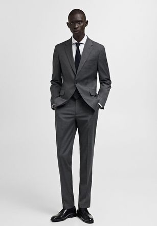 Mango Slim-Fit-Sakko Milan grau - Herren - 44 - MANGO MAN