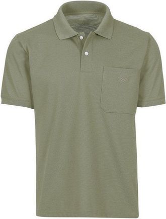 Trigema Poloshirt TRIGEMA Polohemd mit Brusttasche (1-tlg)