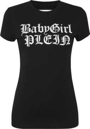 Philipp Plein Femme, Tops, Noir, Taille: 36 FR T-Shirt Slim Fit