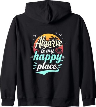 Mapanoli Design Algarve is My Happy Place Travel Vacation Spruch Portugal Kapuzenjacke
