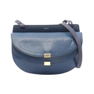 Chlo&eacute; Pre-owned Georgia Leather Shoulder Bag - - Pre-owned - Damen - Blau - ONE SIZE