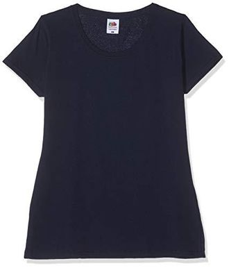 Fruit Of The Loom Lady-fit Original Tee, 3 Pack T-Shirt, Bleu (Deep Navy AZ), 36 (Taille Fabricant: Medium) (Lot de 3) Femme