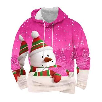 Generic Gilet Fourr&eacute; Homme avec Capuche No&euml;l Pas Gilet Moumoute Fermeture Imprim&eacute; Clair Full Oversized Textur&eacute; Bouteille Couleur Dye Chandail Damier Interieur