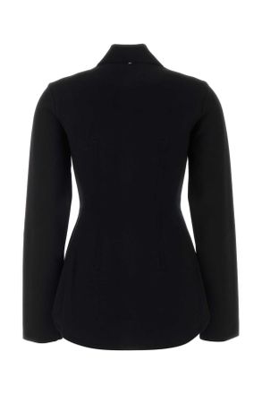 Sportmax Womens Black Viscose Blend Baffo1234 Cardigan Nero Exterior: Polyester Maglieria Sweater