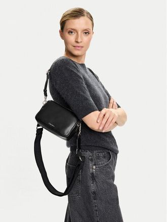Calvin Klein Handtasche Webbing Double Strap Camera Bag LV04F3165G Schwarz