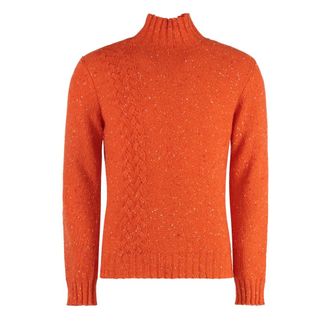 Malo Heather Cashmere Turtleneck Sweater - - Knitwear - Herren - Orange - L