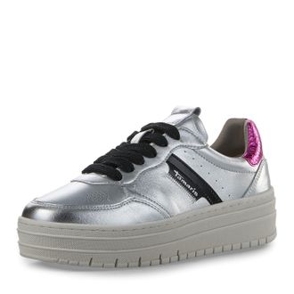 Tamaris Damen Sneaker Wechselfußbett; Silver Combined, EU 36