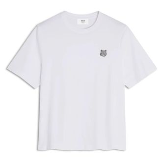 Maison Kitsun&eacute; Jersey T-Shirt - - Tops - Damen - Wei&szlig; - S