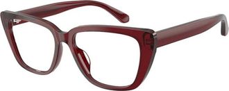 Emporio Armani Femme, Accessoires, Rouge, Taille: 52 MM Ea3256U 6254 Lunettes