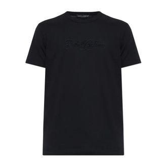 Dolce & Gabbana T-shirt avec logo brod&eacute; - Homme - Tops - Bleu - Taille: XL