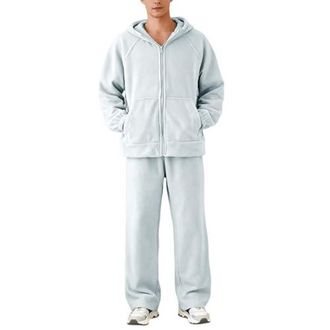 Generic Pyjama Homme Hiver Pyjama Polaire Homme Ensemble Deux Pi&egrave;ces Thermique Hiver Polaire Ultra Doux Manches Longues Tenue Relaxante par Grand Froid