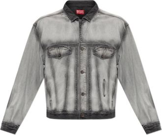 Diesel unisex, Vestes, Gris, Taille: S D-Denver-Fsi Trucker Jacket