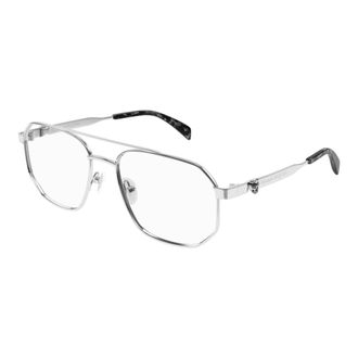 Alexander McQueen Silberne Brillenfassungen Sonnenbrille - - Accessories - unisex - Grau - 57 MM