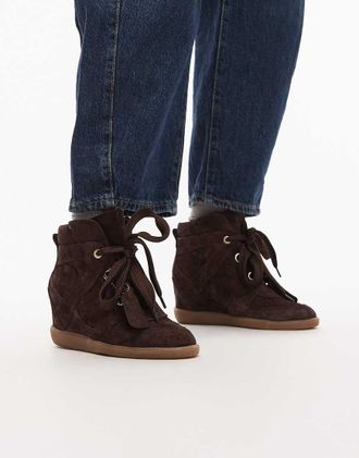Bronx Jae-yy - Baskets compens&eacute;es en daim - Grain de caf&eacute;-Brown